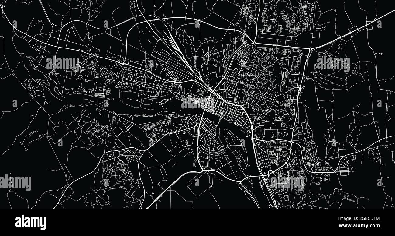 Urban vector city map of Umea, Sweden, Europe Stock Vector Image & Art ...