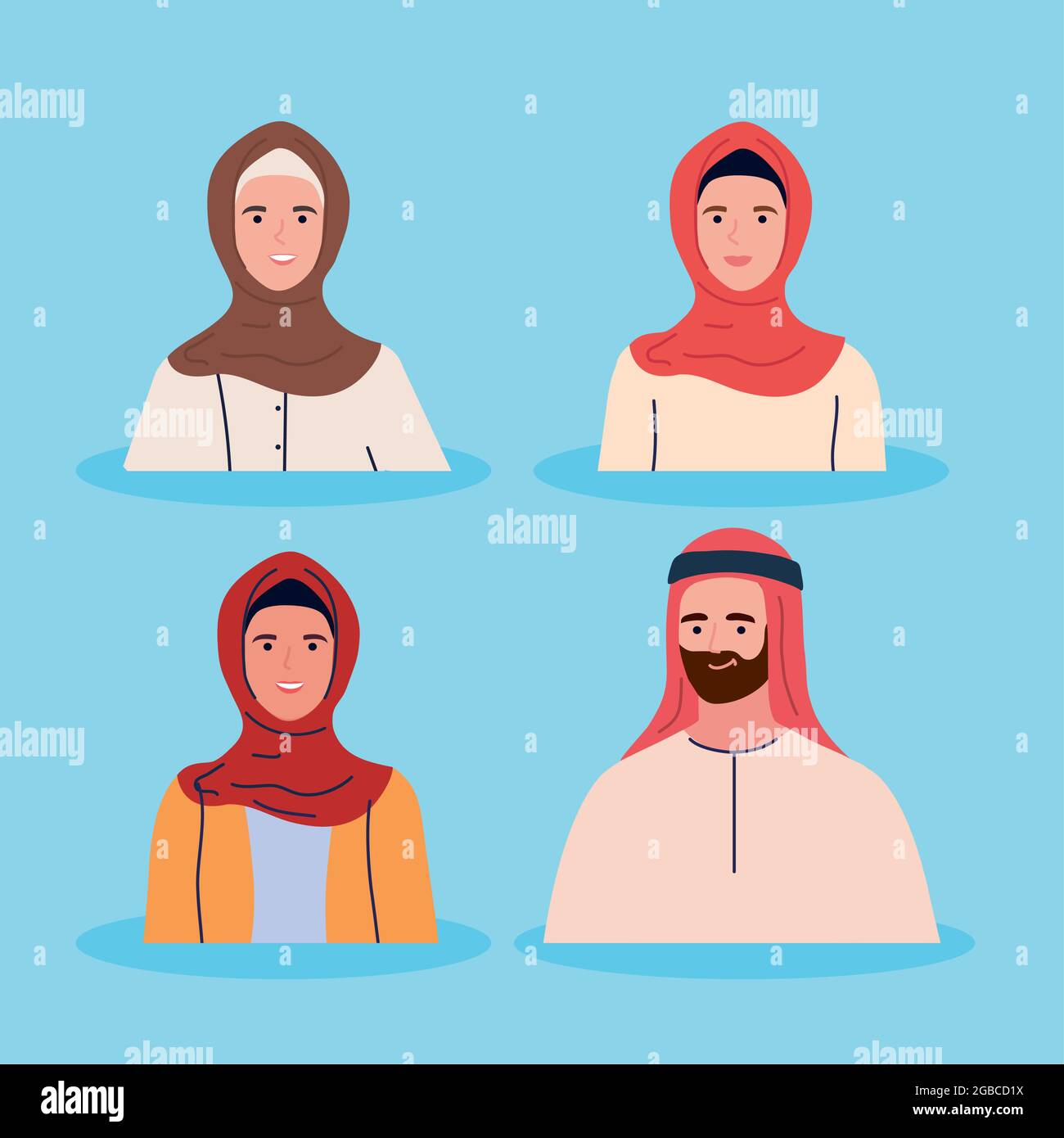 muslim people collection Stock Vector Image & Art - Alamy