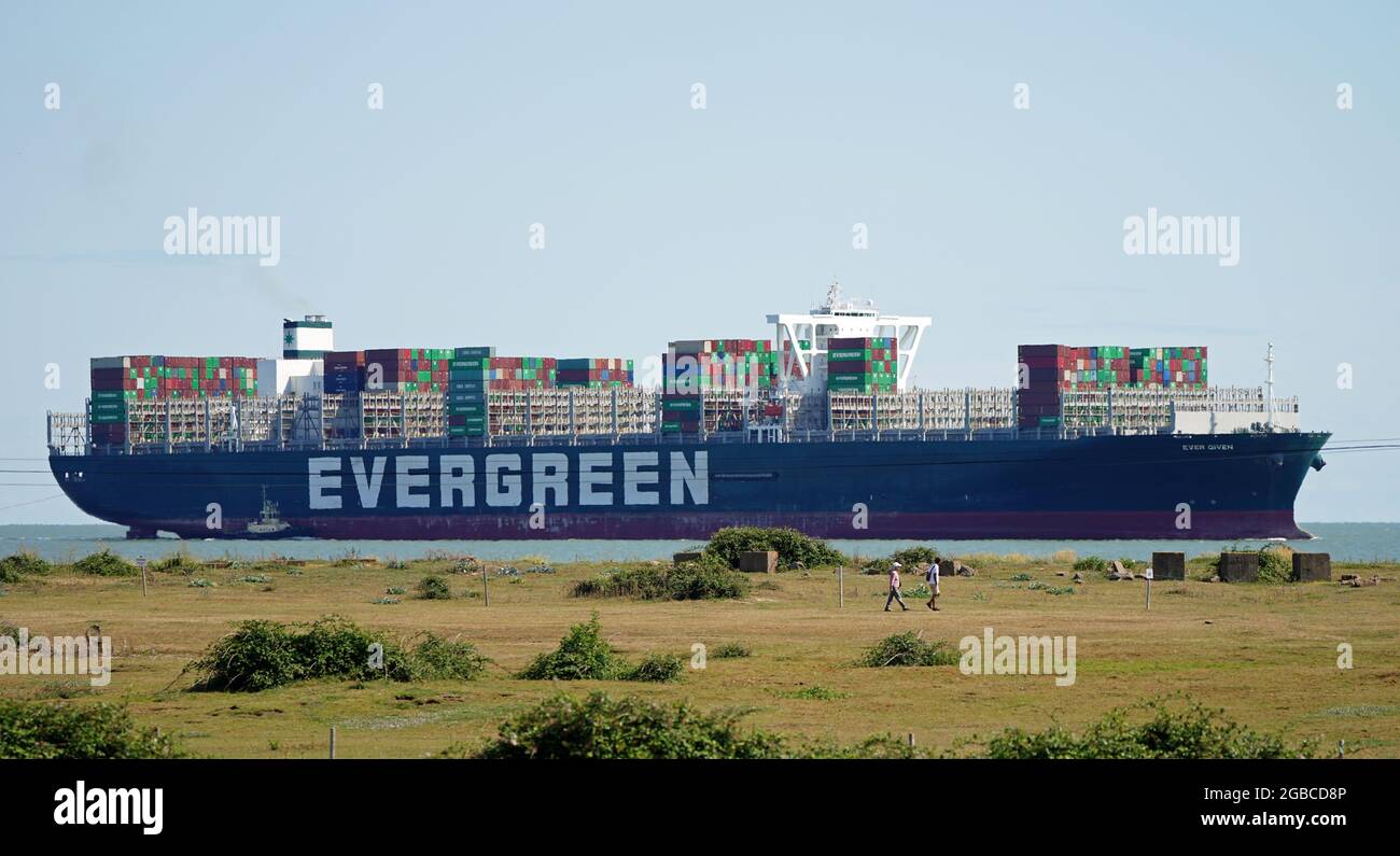 The container ship Ever Given, chartered and operated by container ...