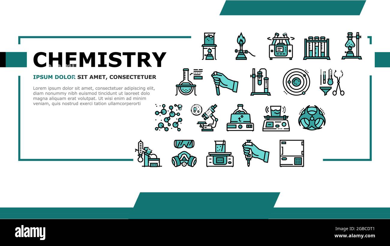Chemistry Laboratory Landing Header Vector Stock Vector Image & Art - Alamy