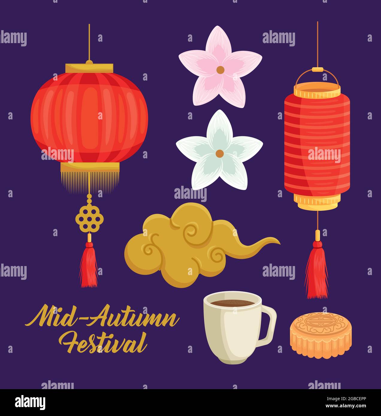 mid autumn festival icons Stock Vector Image & Art - Alamy