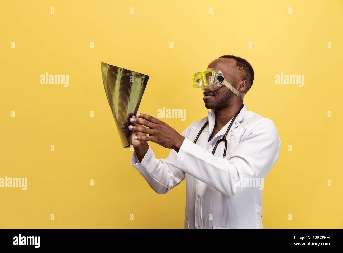 Portrait of funny doctor, therapeutic or medical advisor at work. Funny ...