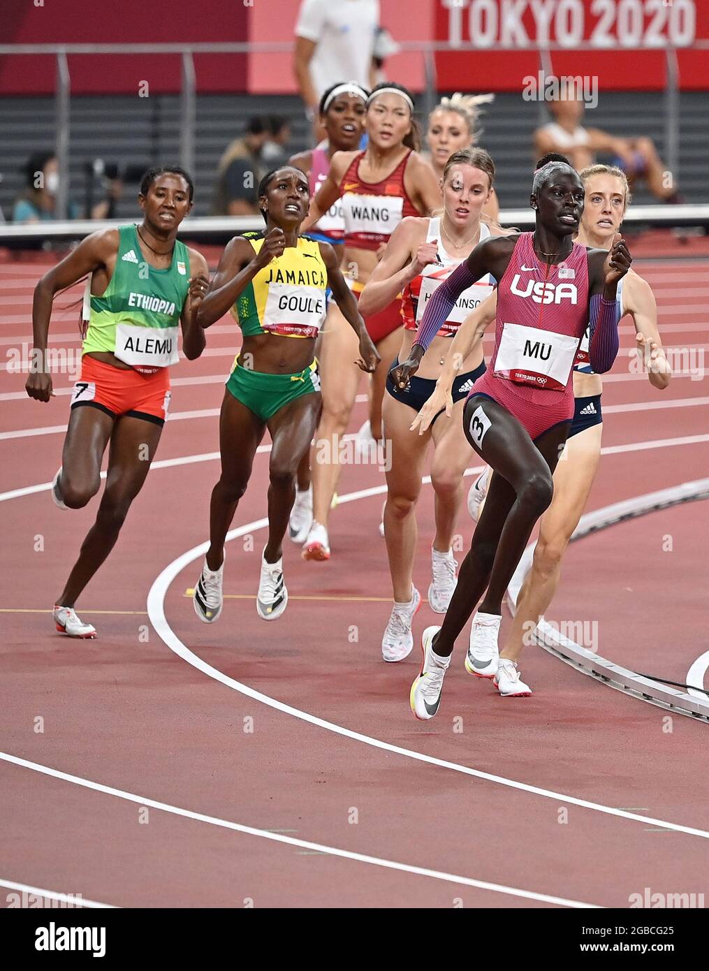Tokyo, Japan. 3rd Aug, 2021. Athletes compete during the Women's 800m ...