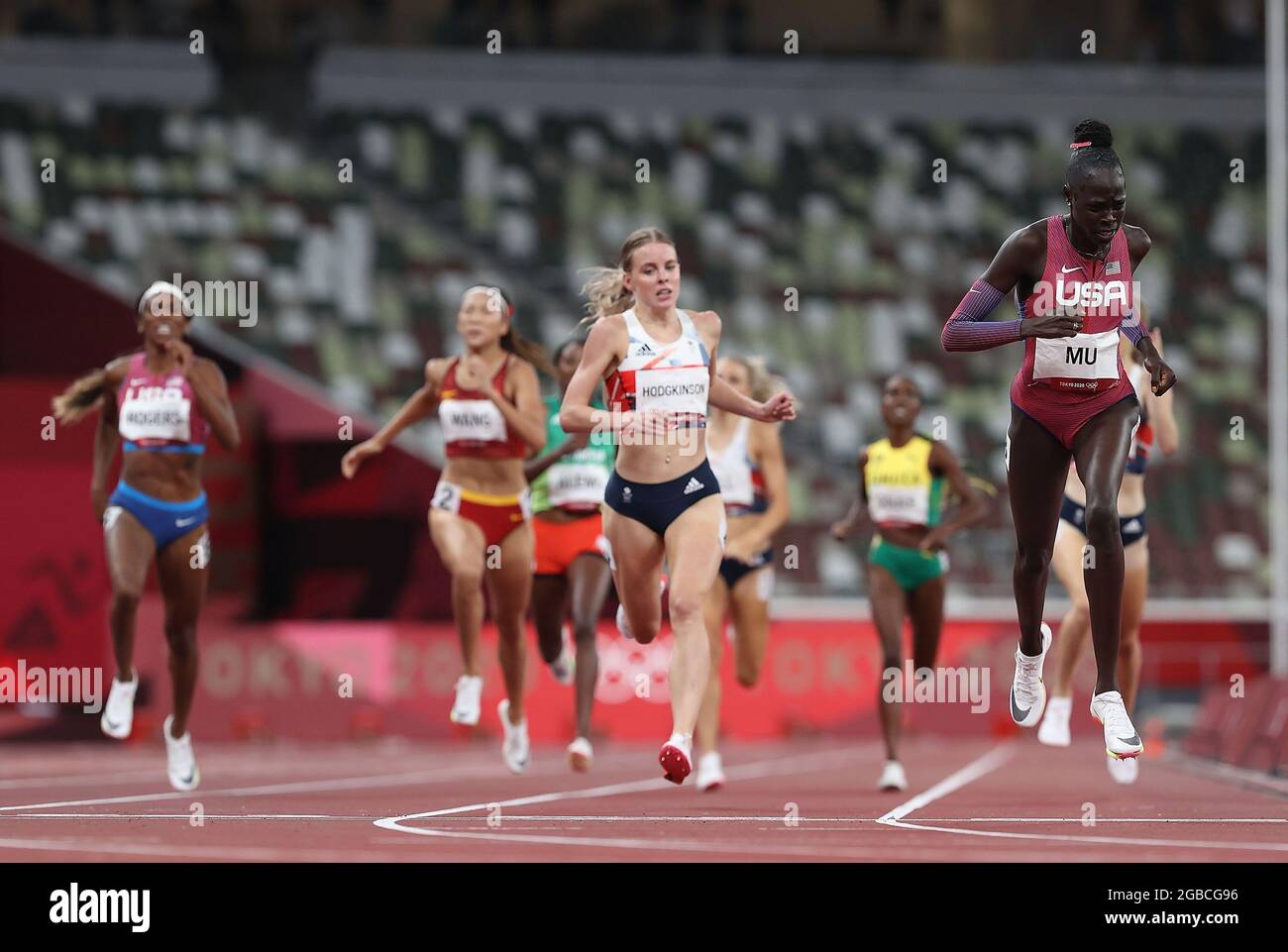 Tokyo, Japan. 3rd Aug, 2021. Athletes compete during the Women's 800m ...