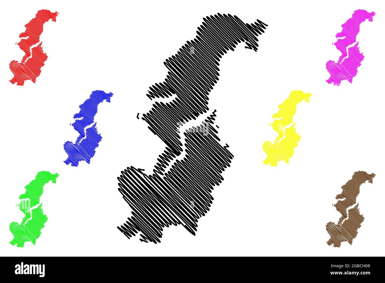 Como province (Italy, Italian Republic, Lombardy region) map vector ...