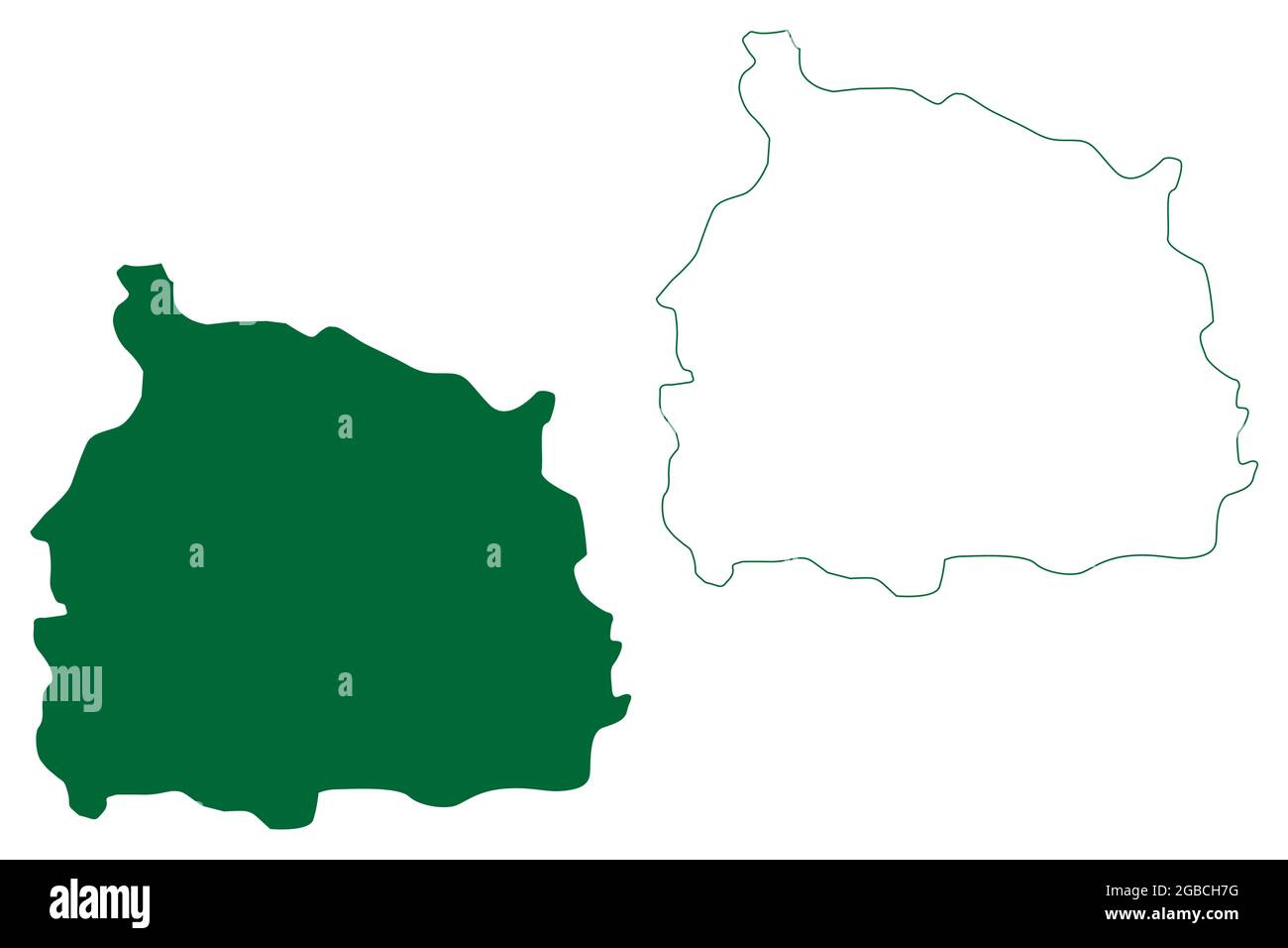 Rajanna Sircilla district (Telangana State, Republic of India) map ...