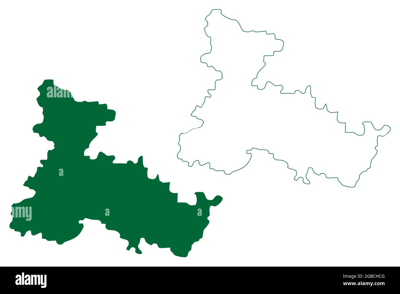 Sangareddy district (Telangana State, Republic of India) map vector ...