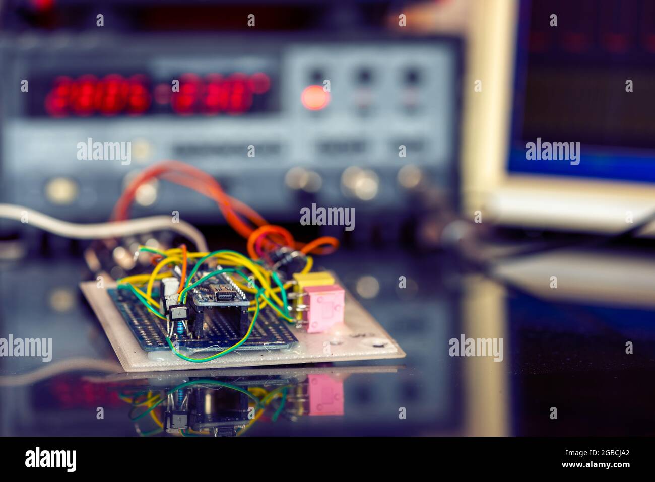 Manufacturing and setting up an electronic device in the laboratory ...