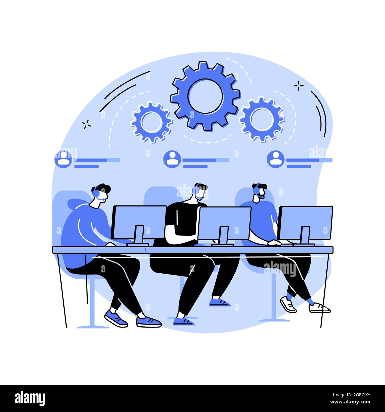 Cybersport team abstract concept vector illustration Stock Vector Image ...