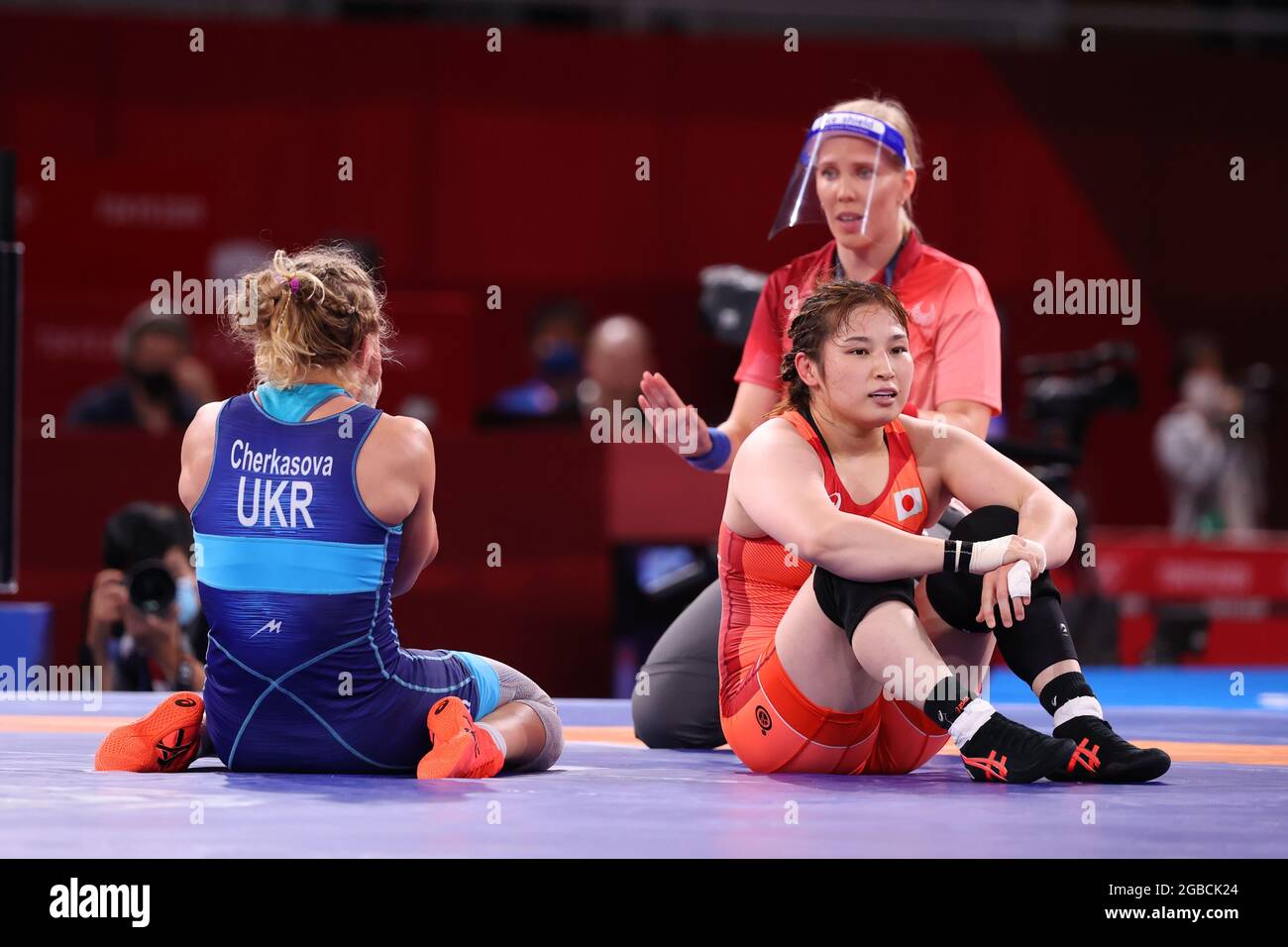 (L-R) Sara Dosho (JPN), Alla Cherkasova (UKR), AUGUST 3, 2021 ...