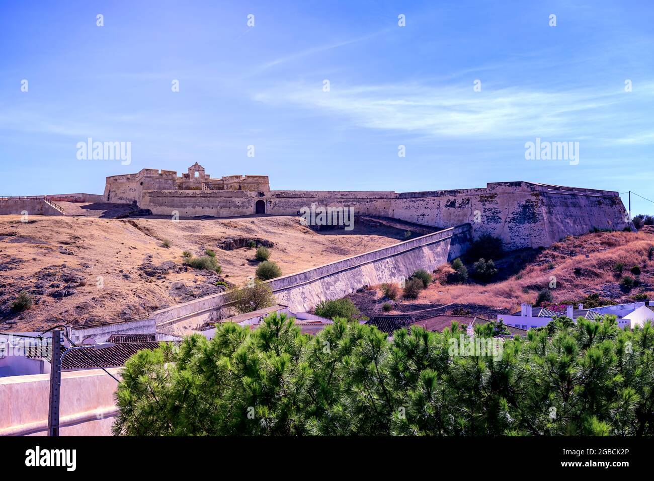 Castro Marim Castle, view from within the castle towards the unvisited ...