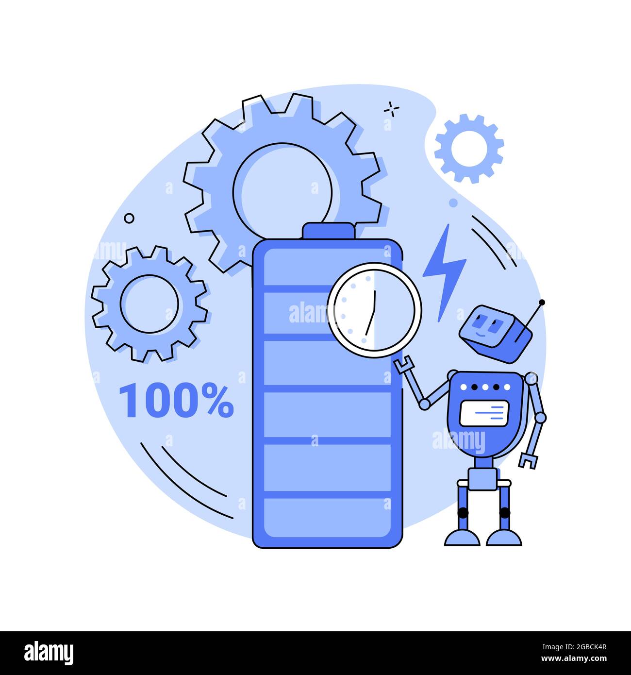 Battery runtime abstract concept vector illustration Stock Vector Image & Art - Alamy