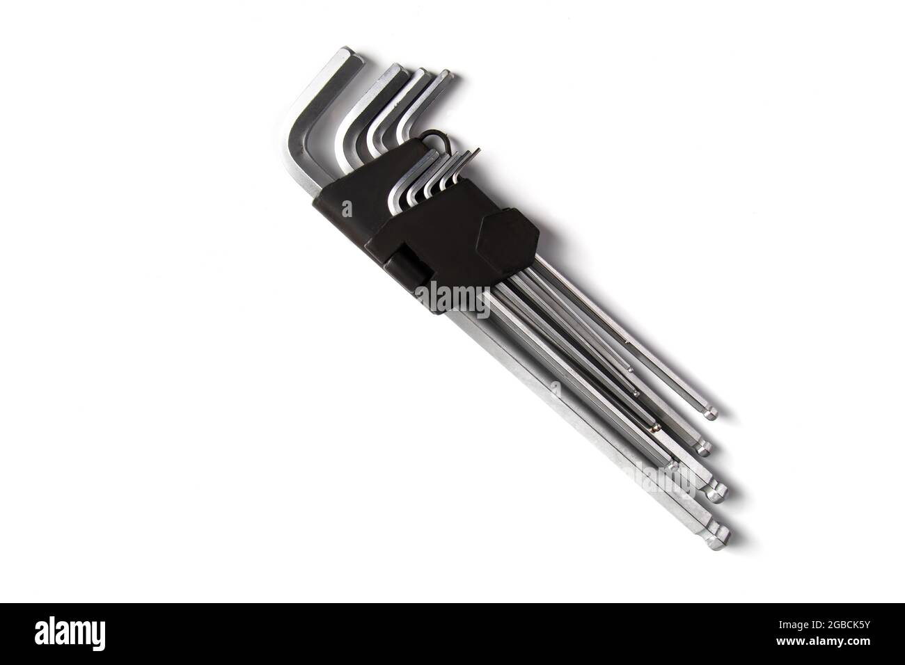 Hex keys set isolated on a white background. Work tools for repair ...