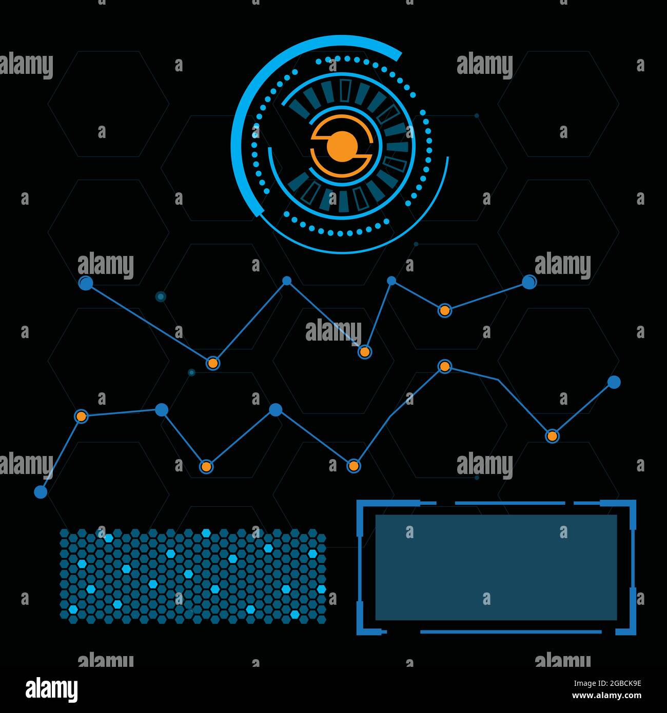 Futuristic user interface illustration design template Stock Vector ...