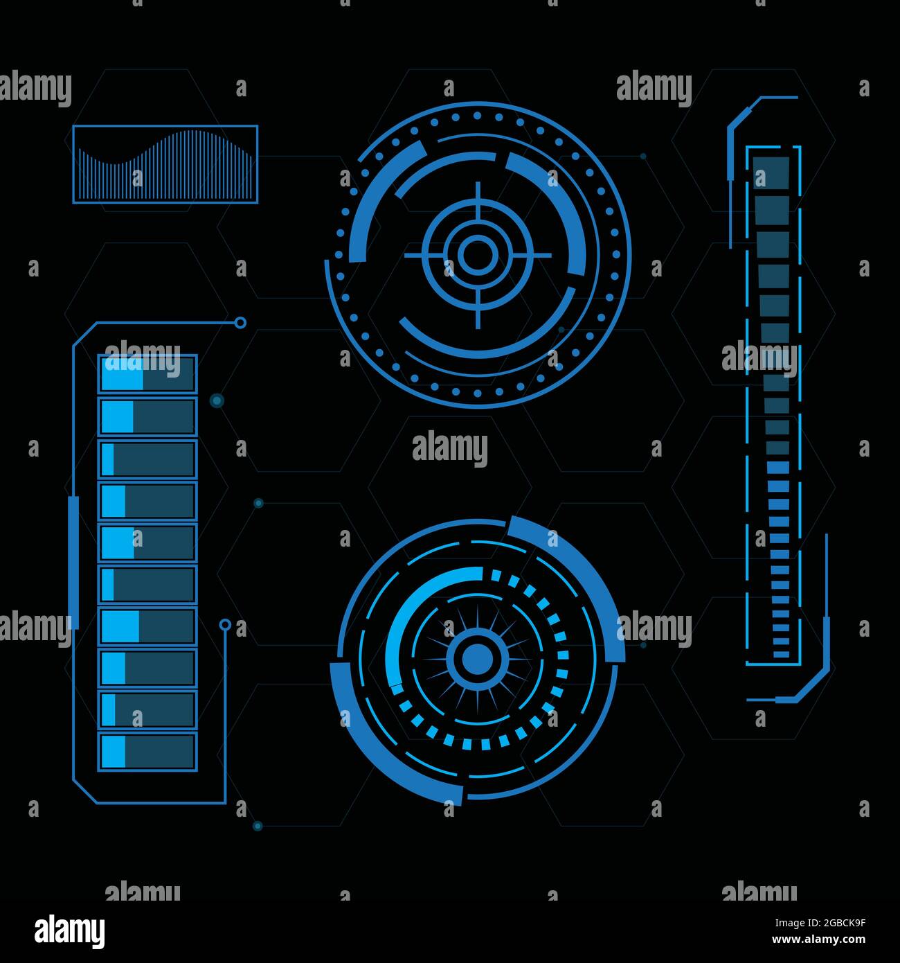 Futuristic user interface illustration design template Stock Vector ...