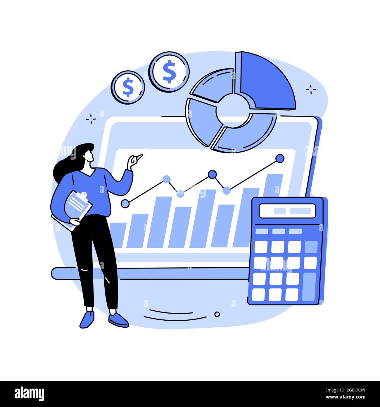Financial management system abstract concept vector illustration Stock ...