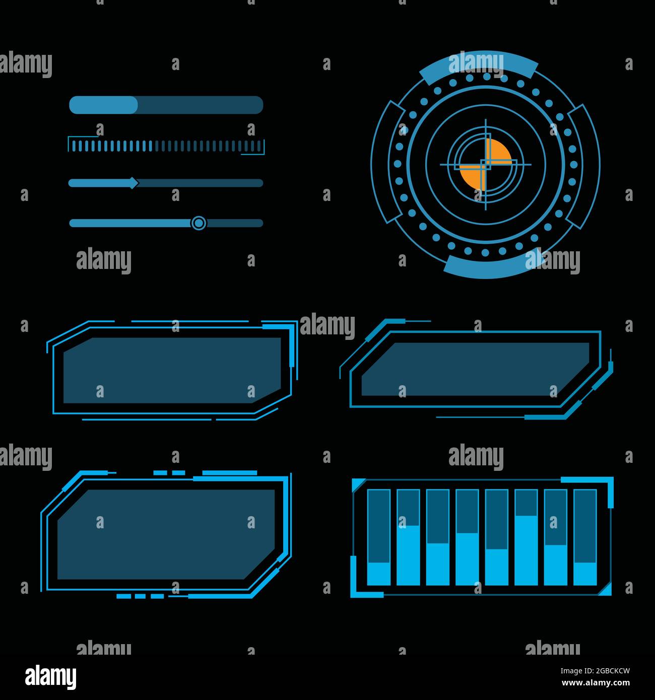 Futuristic user interface illustration design template Stock Vector ...