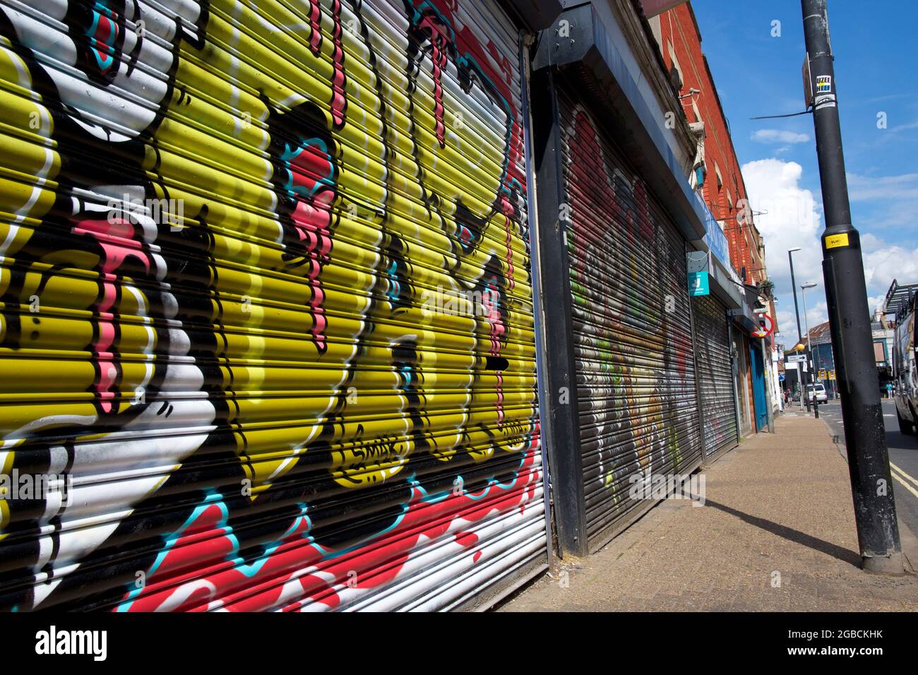 Shuttered shops on a high street, UK Stock Photo - Alamy