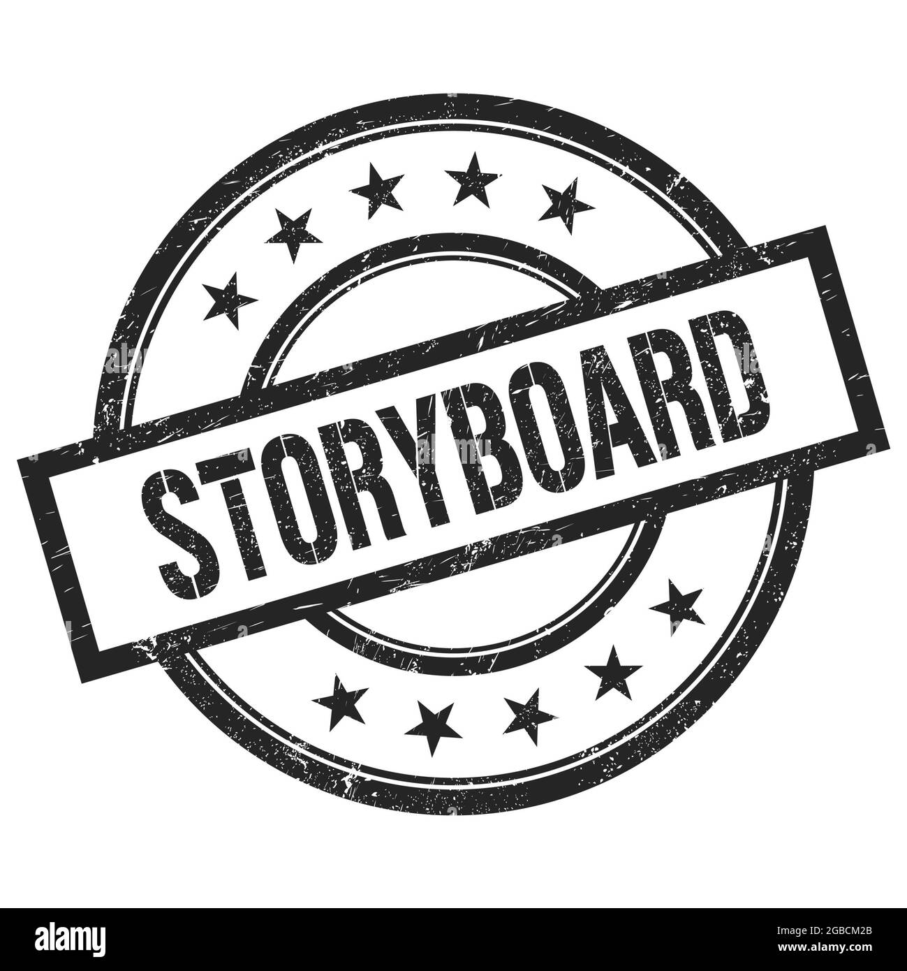 STORYBOARD text written on black round vintage rubber stamp Stock Photo ...