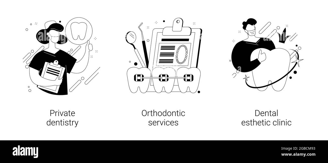 Teeth healthcare abstract concept vector illustrations Stock Vector ...