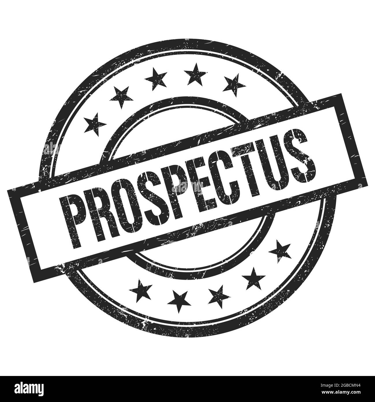 PROSPECTUS text written on black round vintage rubber stamp Stock Photo ...