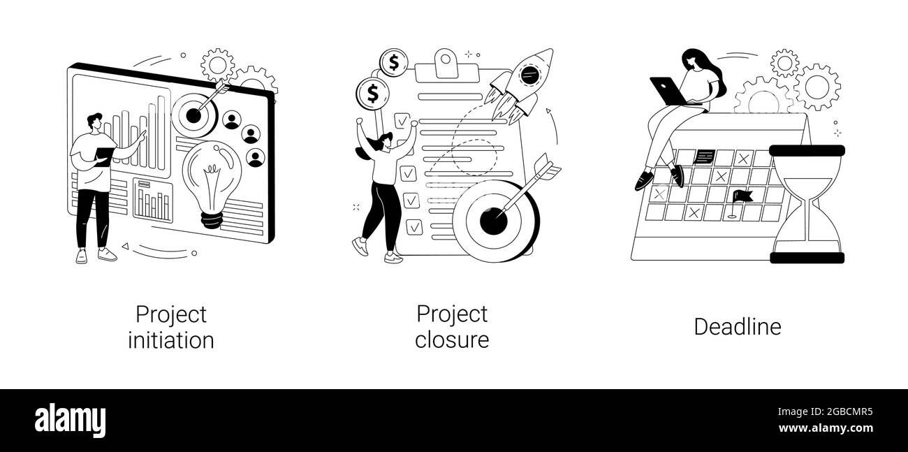 Project lifecycle abstract concept vector illustrations Stock Vector ...