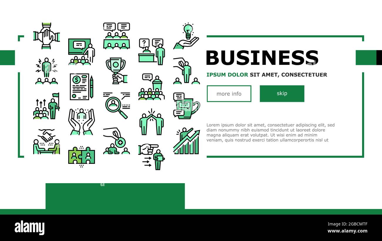 Business Situations Landing Header Vector Stock Vector Image & Art - Alamy