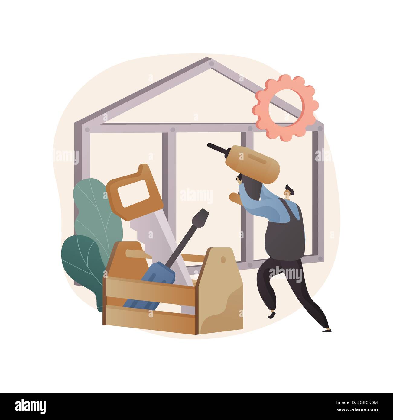 Carpenter services abstract concept vector illustration Stock Vector ...