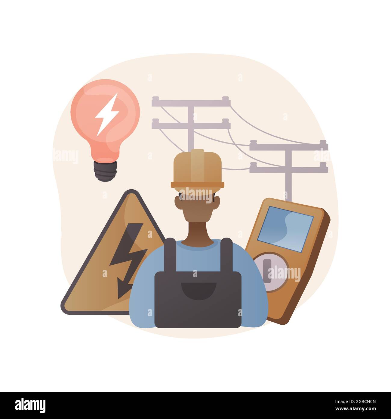 Electrician services abstract concept vector illustration Stock Vector ...