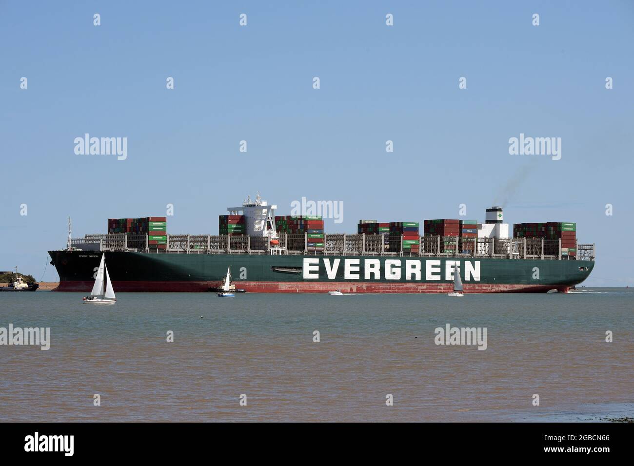 Felixstowe Suffolk UK 3rd August 2021. The Container Ship Ever Given ...
