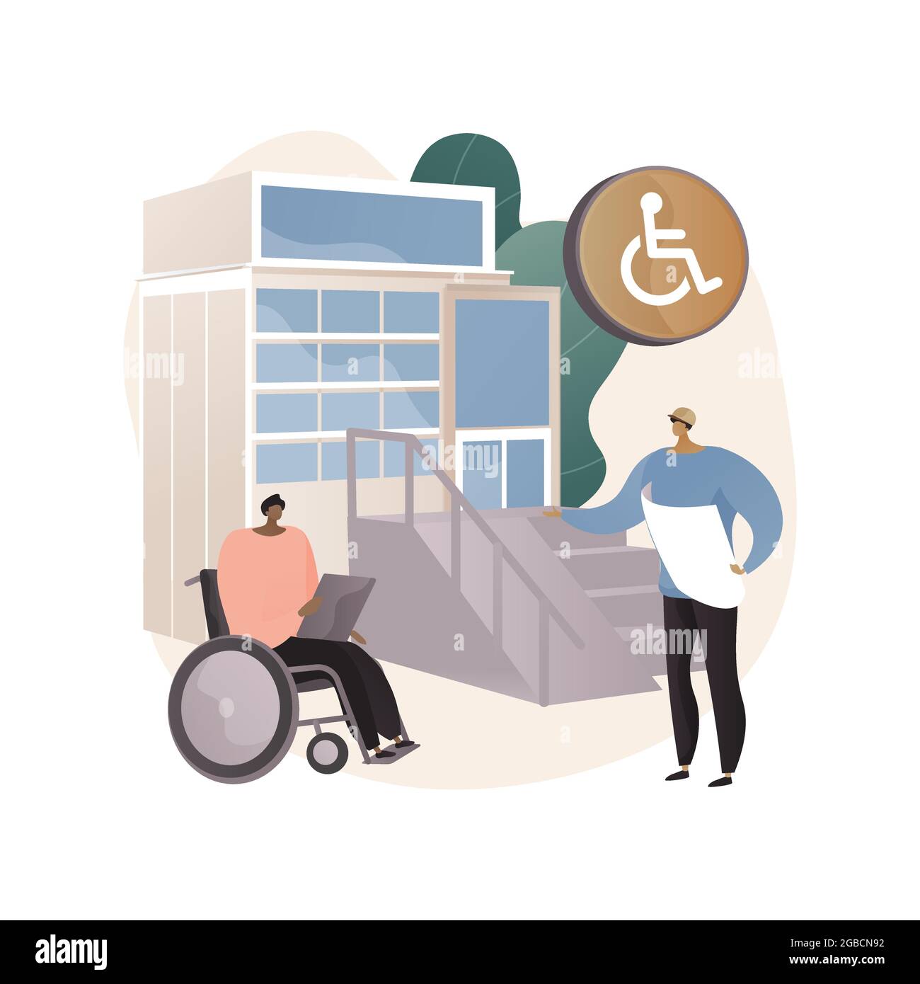 Accessible environment design abstract concept vector illustration ...