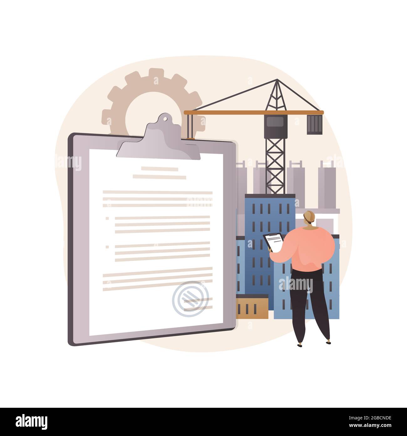 Building industry license abstract concept vector illustration Stock ...