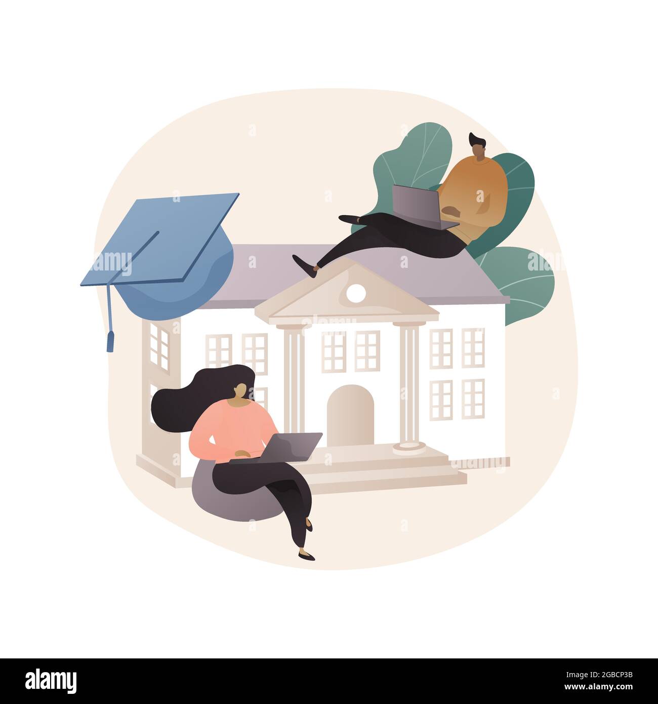 College campus abstract concept vector illustration Stock Vector Image ...