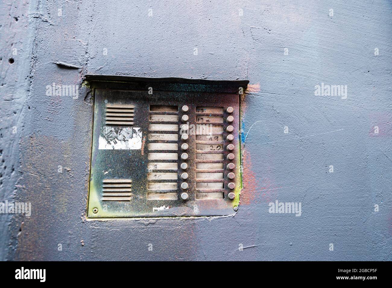 Old classic intercom in the center of Krakow, Poland Stock Photo - Alamy