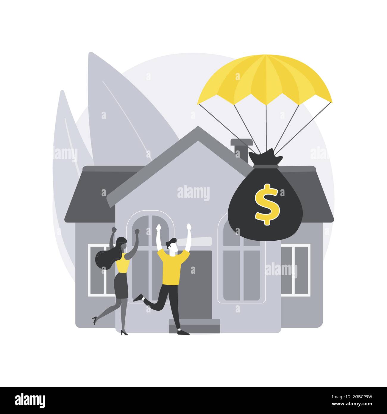 Mortgage relief program abstract concept vector illustration Stock ...