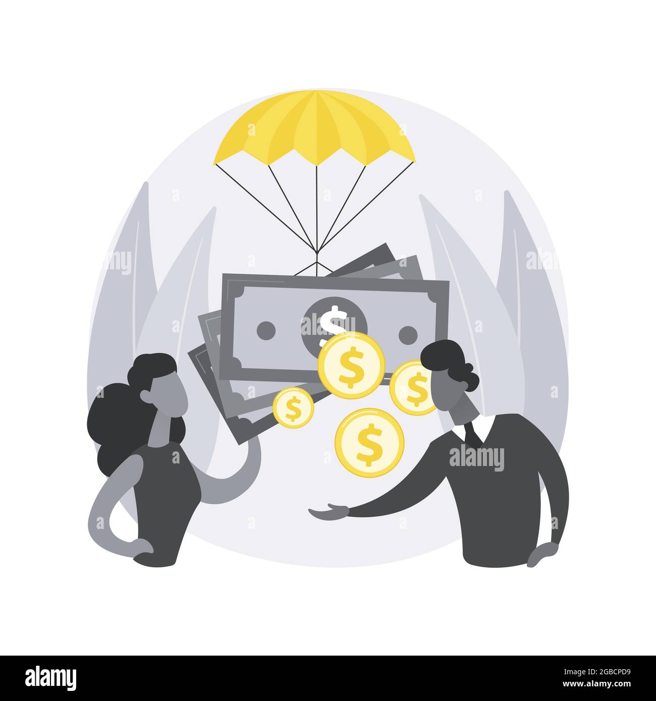 Wage subsidy for business employees abstract concept vector ...