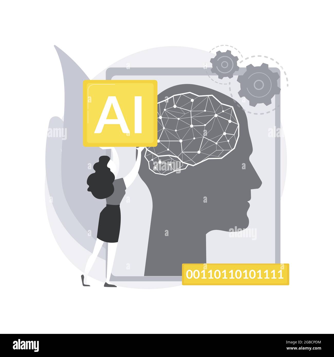 Artificial intelligence abstract concept vector illustration Stock ...