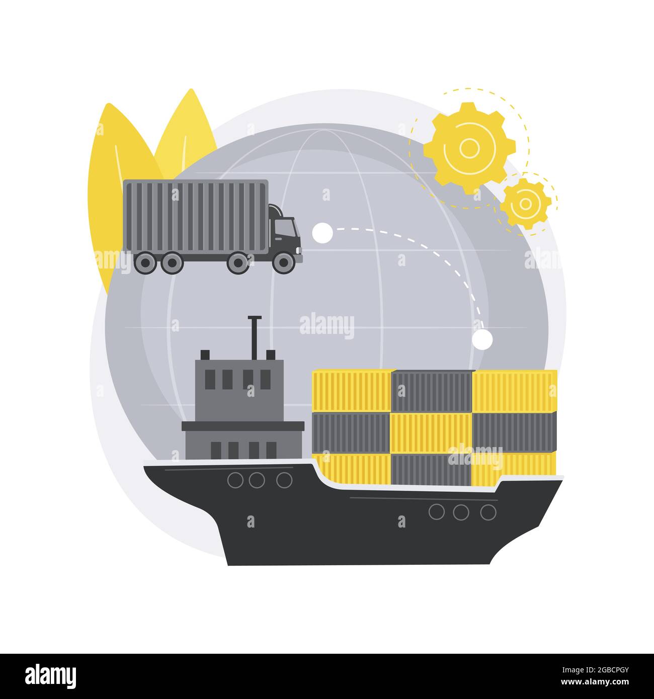 Container transportation abstract concept vector illustration Stock ...