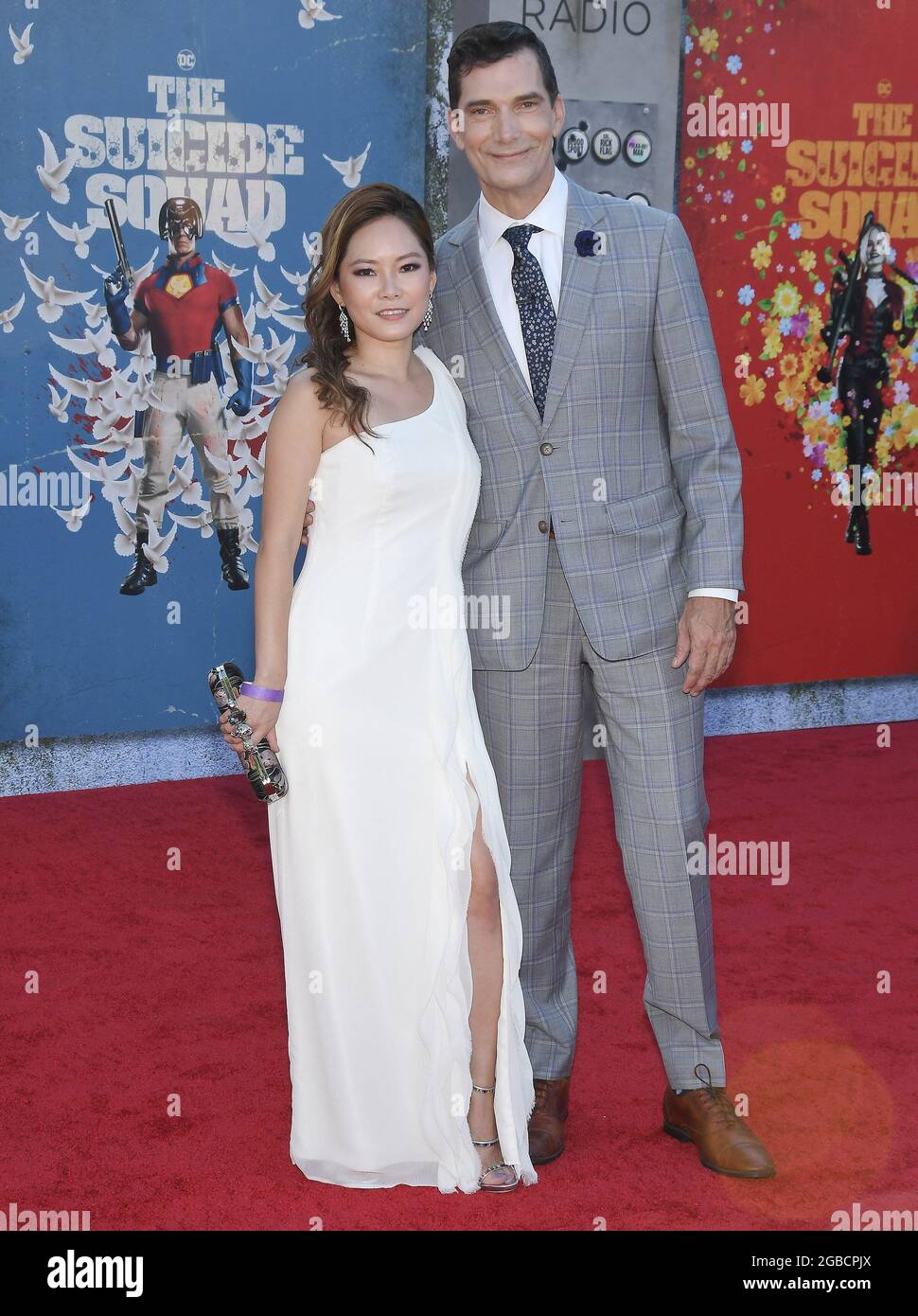 (L-R) Betty Lin and Stephen Blackehart arrives at THE SUICIDE SQUAD ...