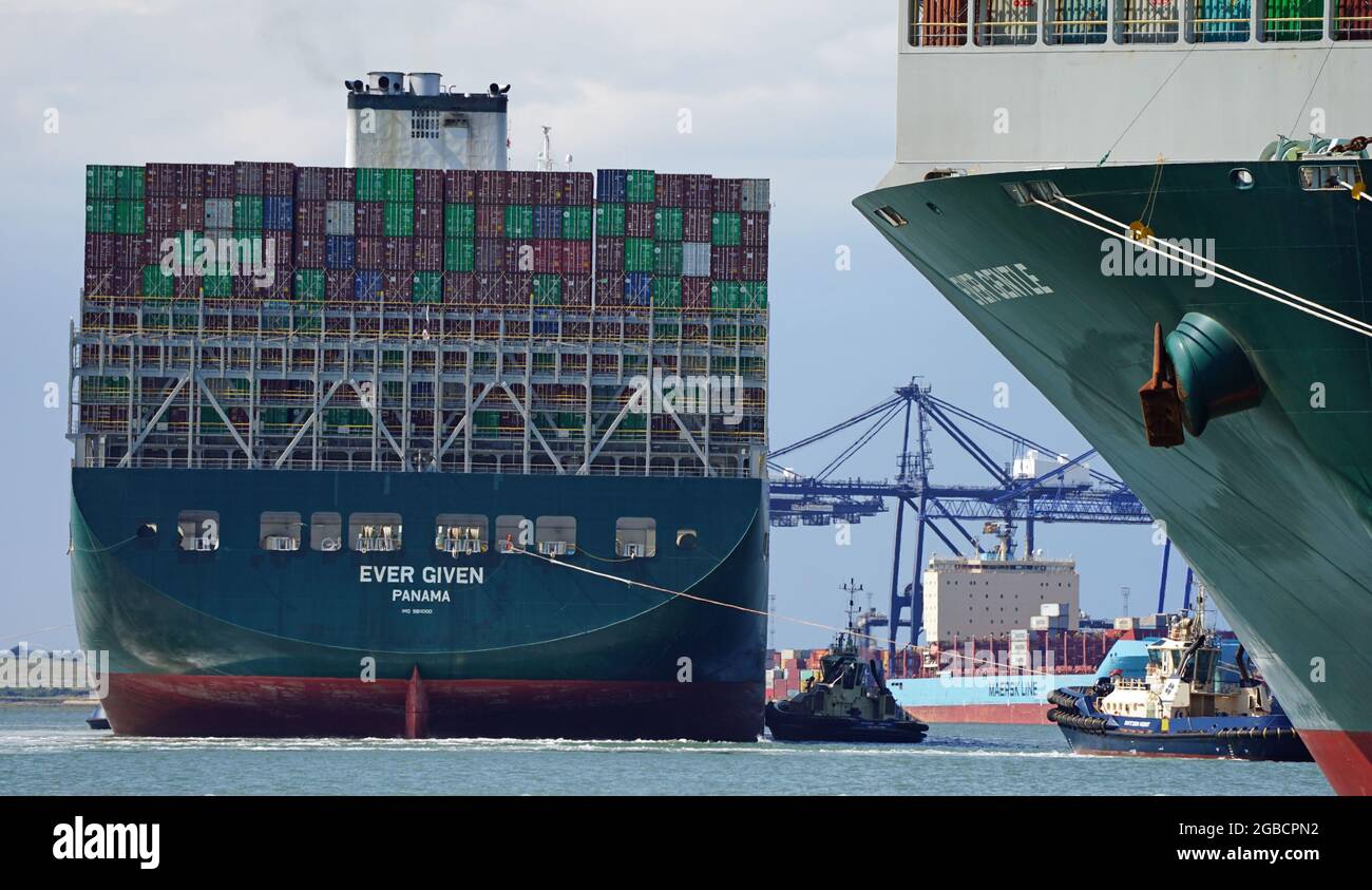 The container ship Ever Given, chartered and operated by container ...
