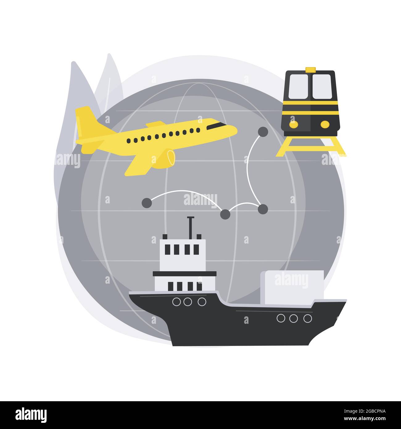 International transport abstract concept vector illustration Stock ...