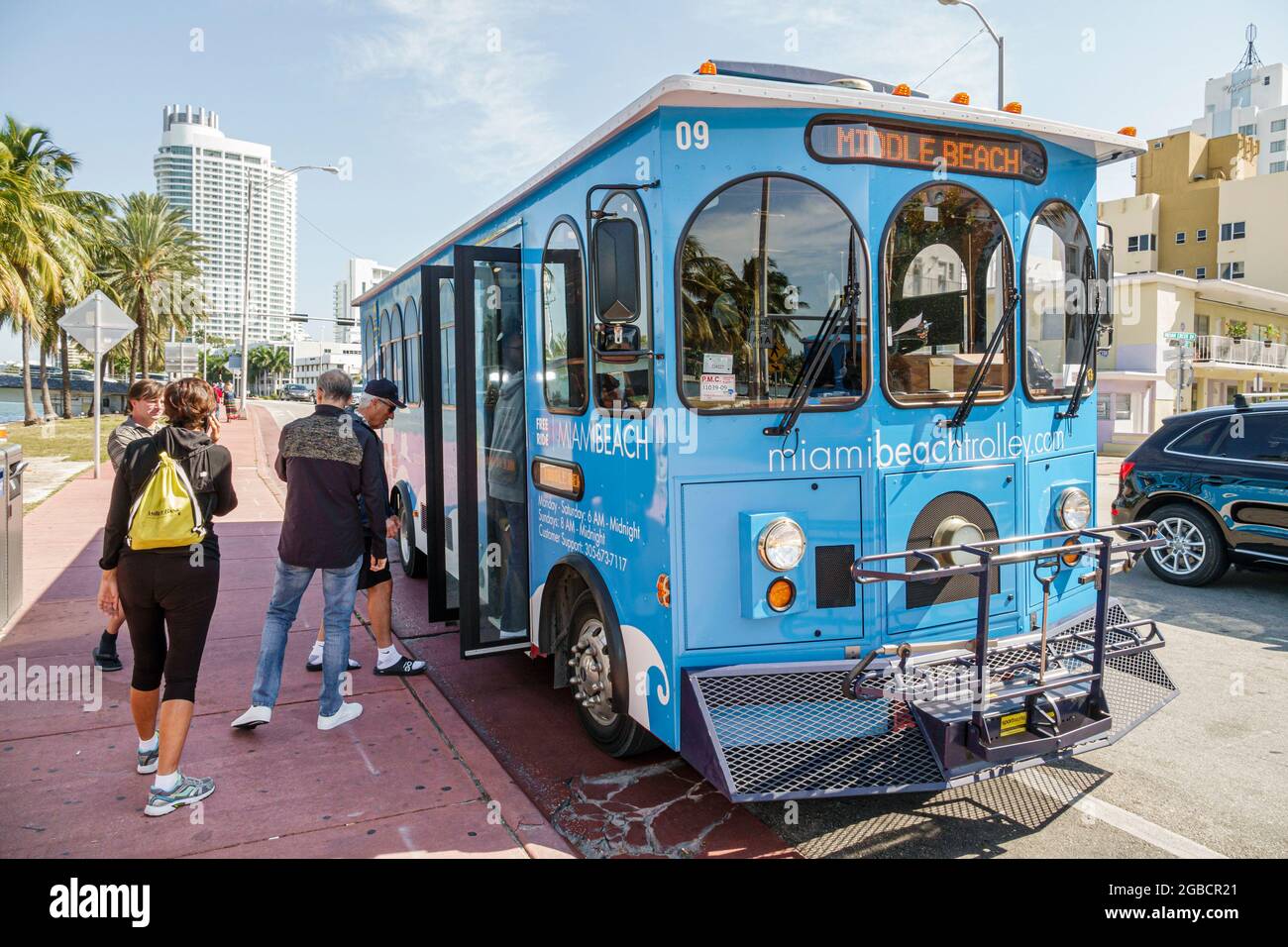 Public transportation free trolley bus hi-res stock photography and ...