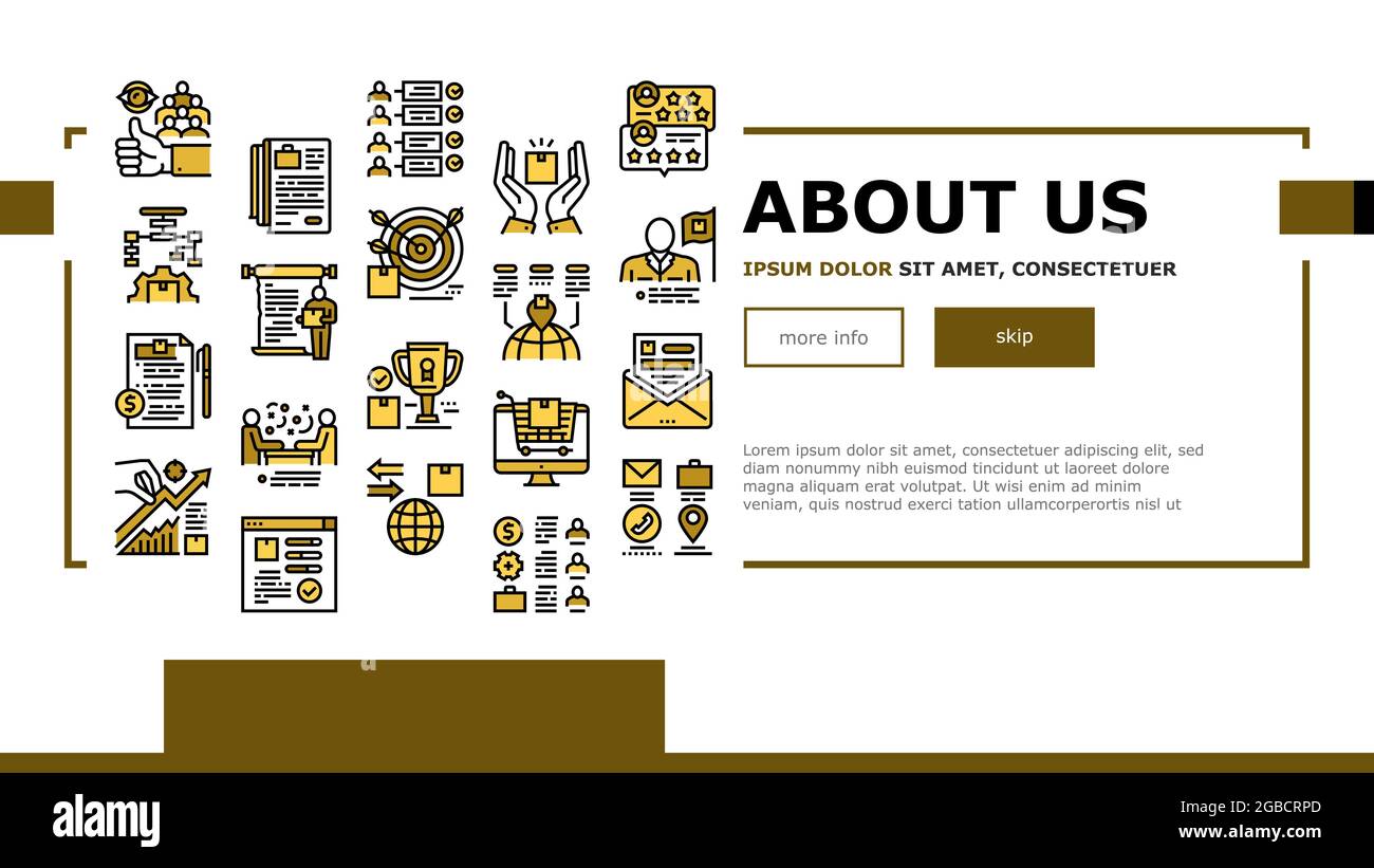 About Us Presentation Landing Header Vector Stock Vector Image & Art ...