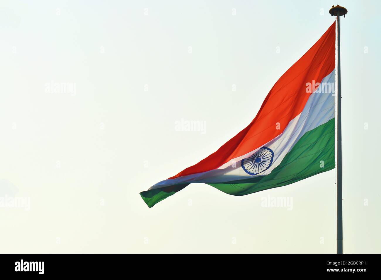 Indian Flag Waving in the Air Stock Photo - Alamy