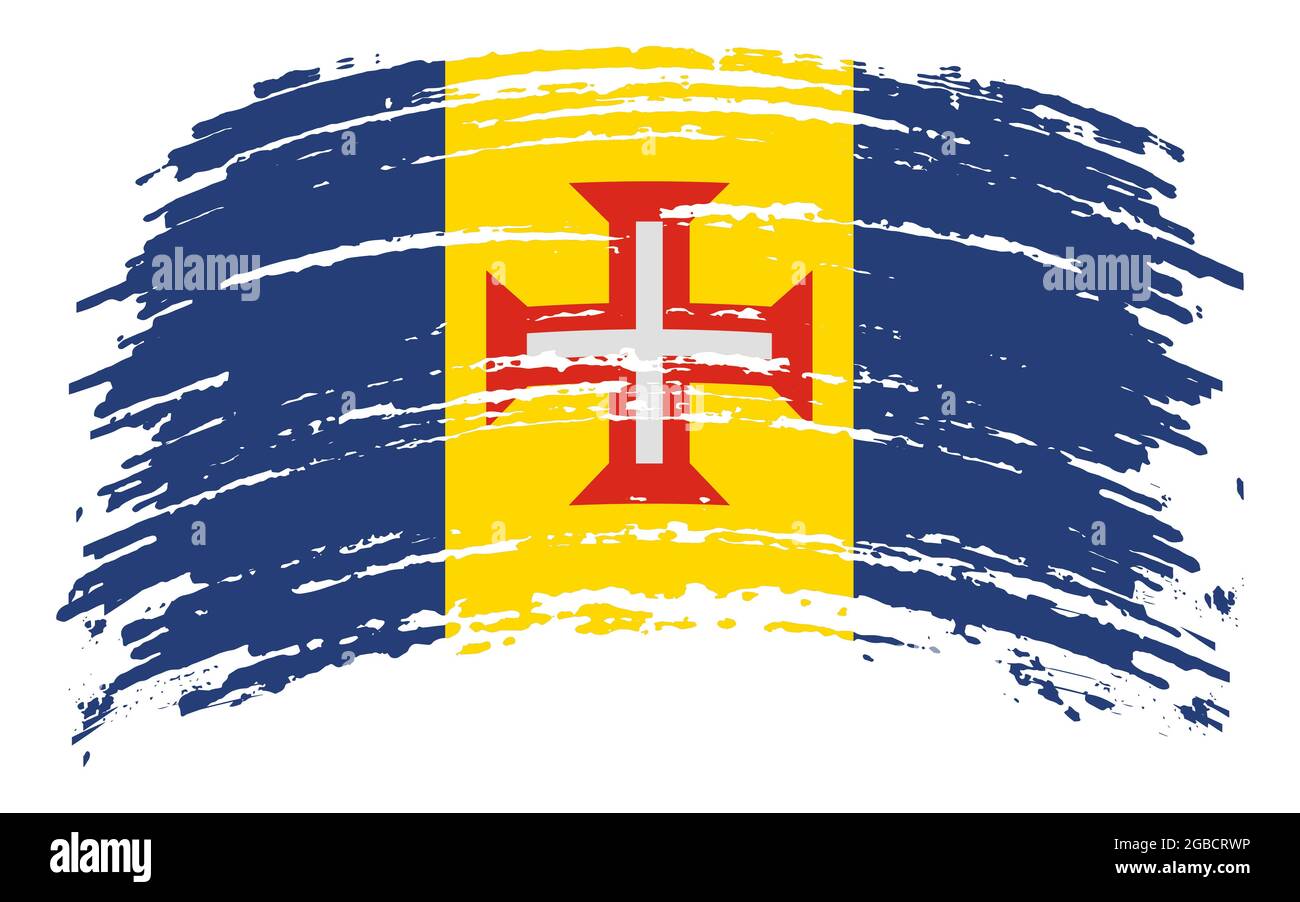 Madeira flag in grunge brush stroke, vector image Stock Vector Image ... Madeira flag in grunge brush stroke, vector image Stock Vector Image ...