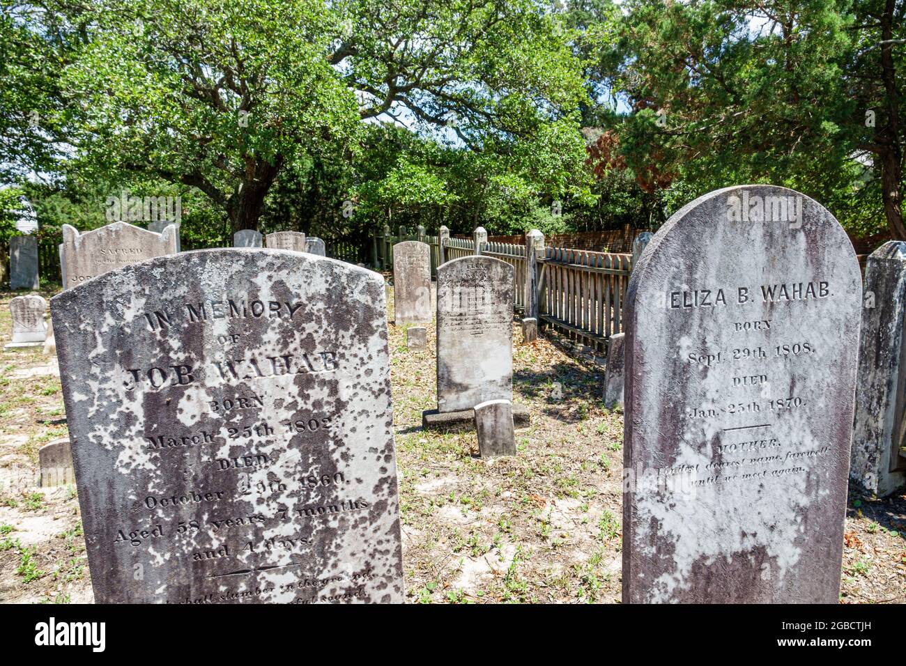 North Carolina Outer Banks Ocracoke Island,private cemetery grave ...