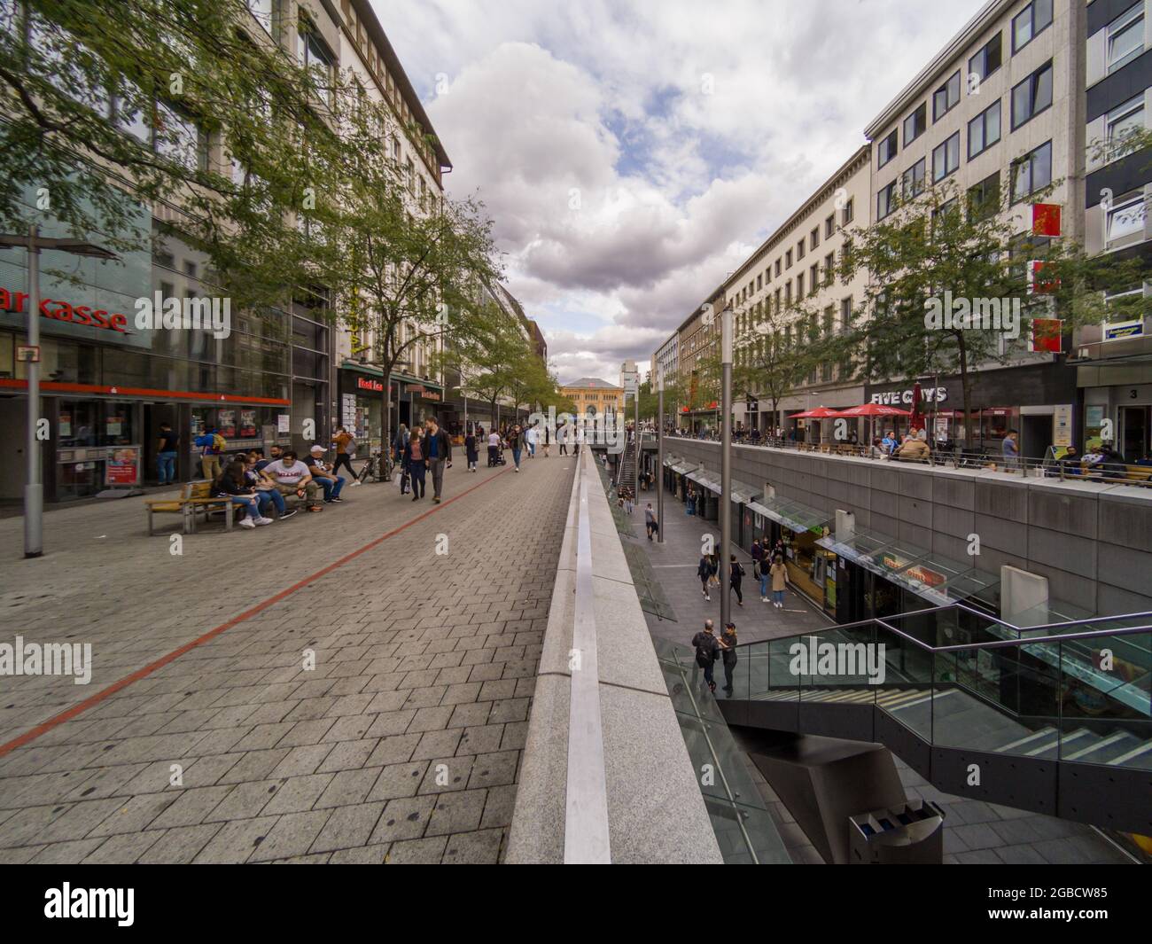 HANNOV, GERMANY - Jul 01, 2021: The Hanover underground train station ...