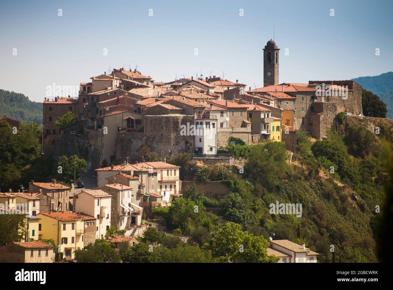 Italy, Tuscany, Grosseto, the Amiata mountain. The village of ...