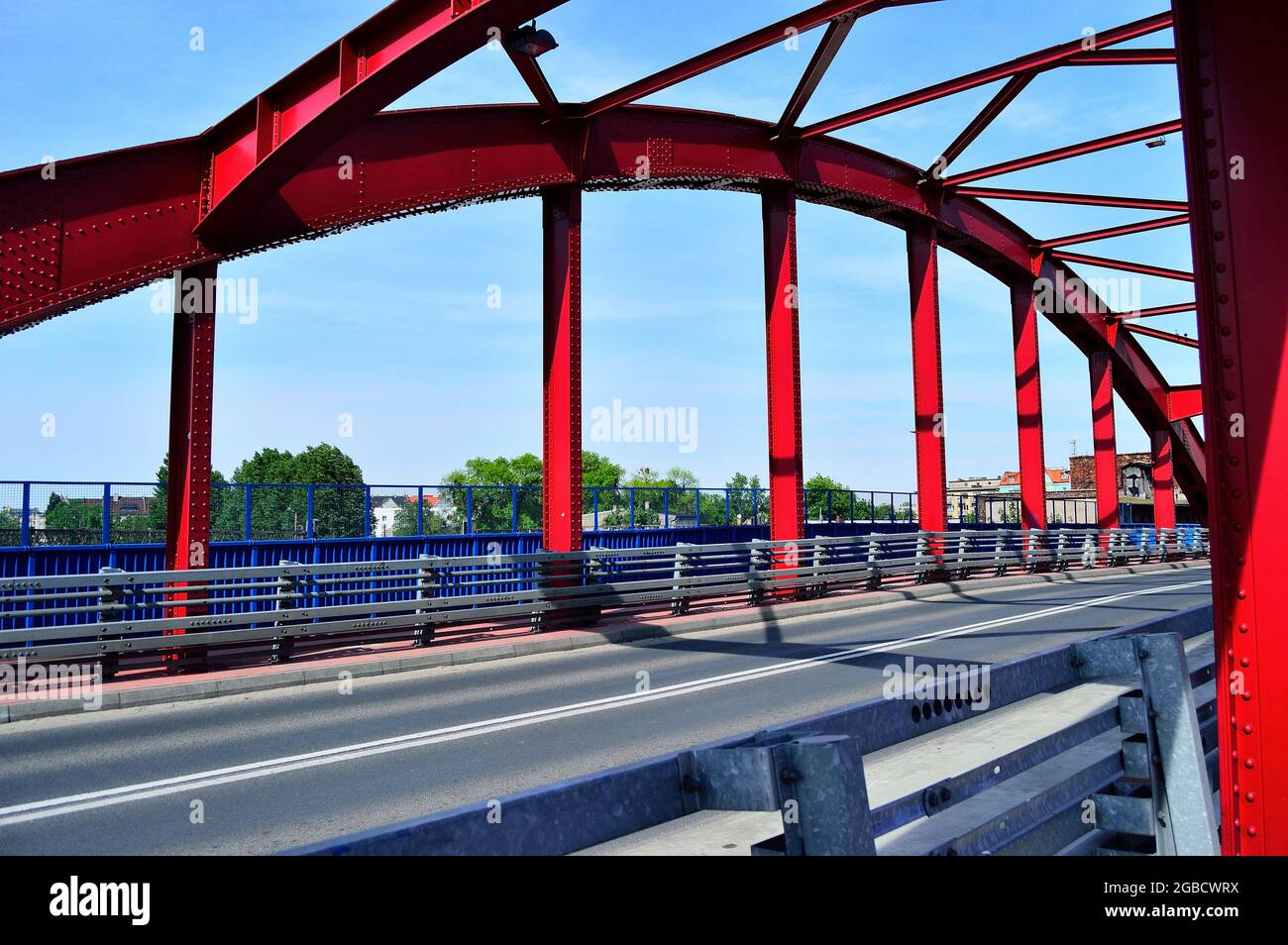 Road viaduct over the railroad tracks, transport. Summer Stock Photo ...