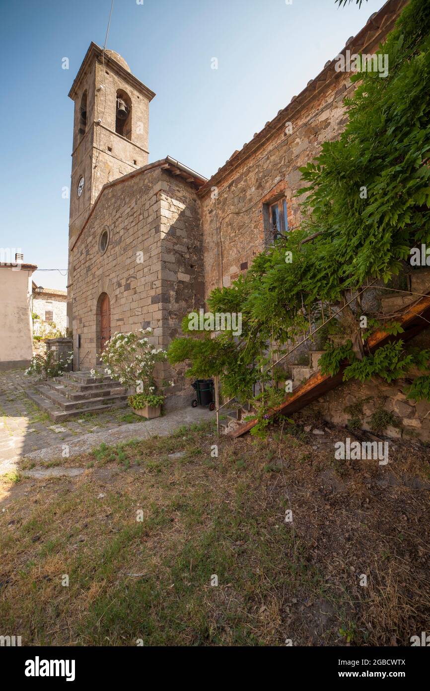Italy, Tuscany, Grosseto, the Amiata mountain. The village of ...